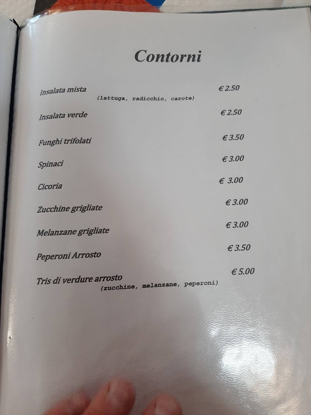 Menu da Il Ritrovo Ristorante Pizzeria, Paglieta