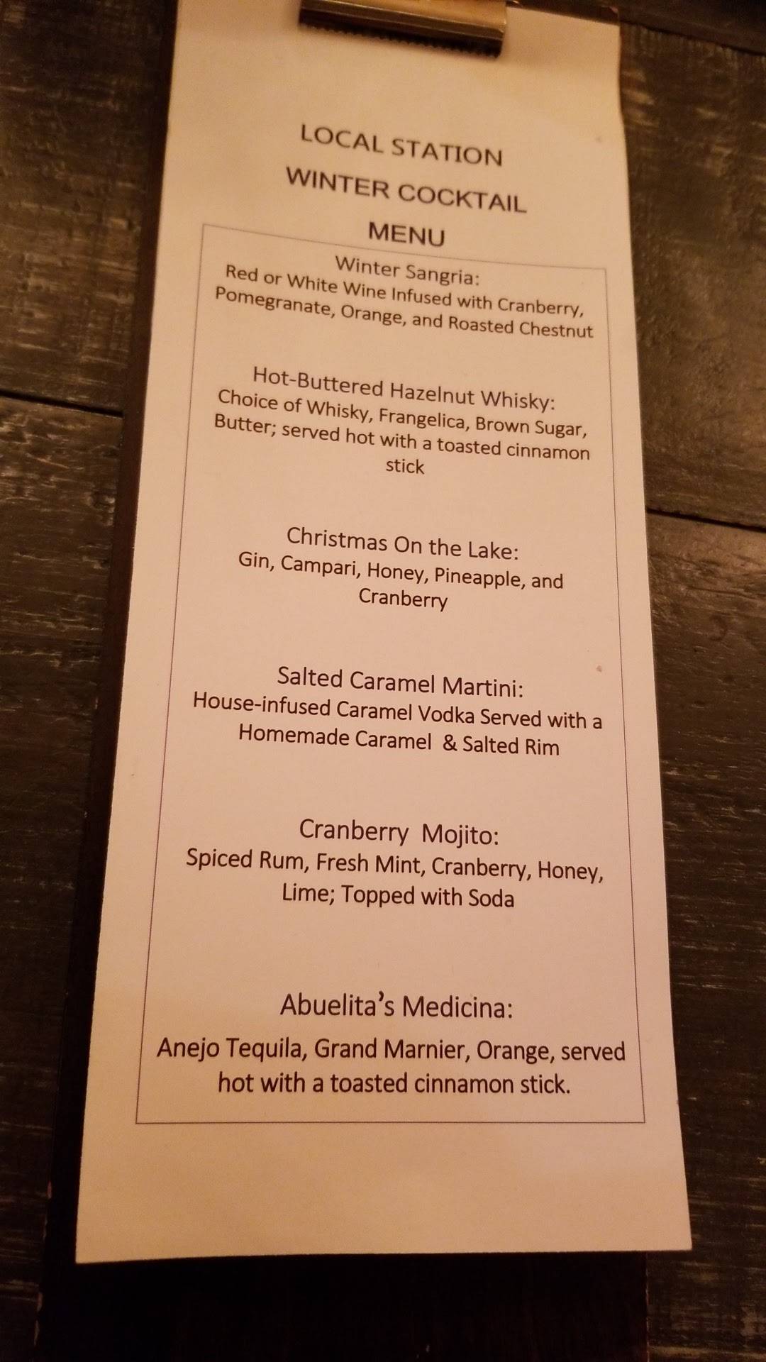 Menu at Local Station pub & bar, Braselton