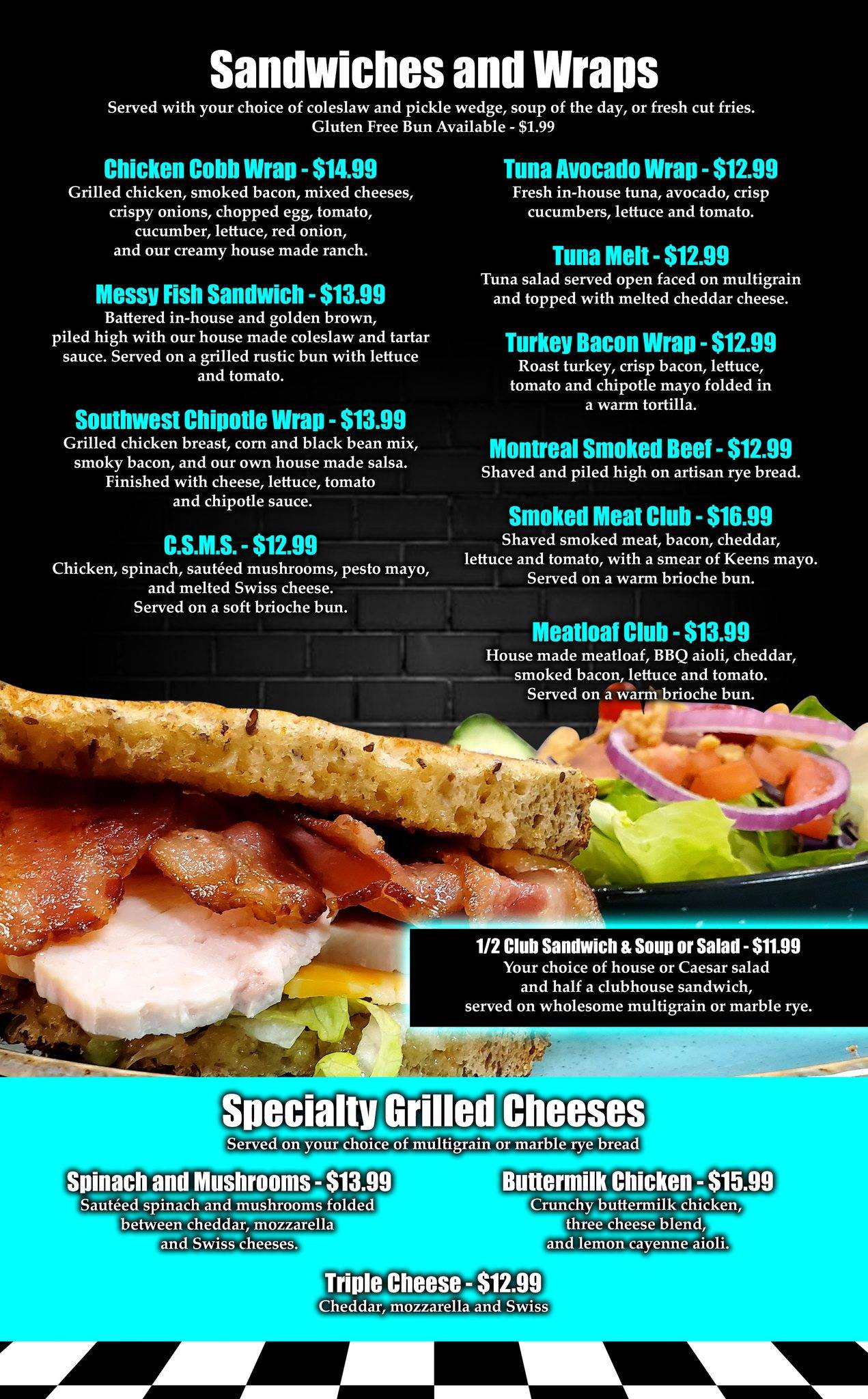 Menu at Melanie Pringles Restaurant, Whitby