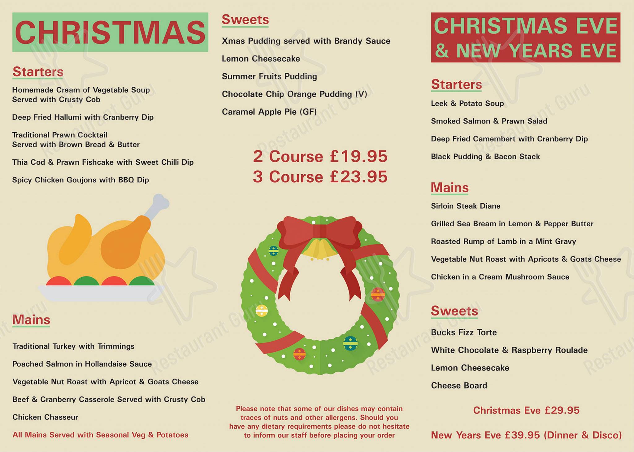 Menu at Peels Arms Hotel pub & bar, Glossop