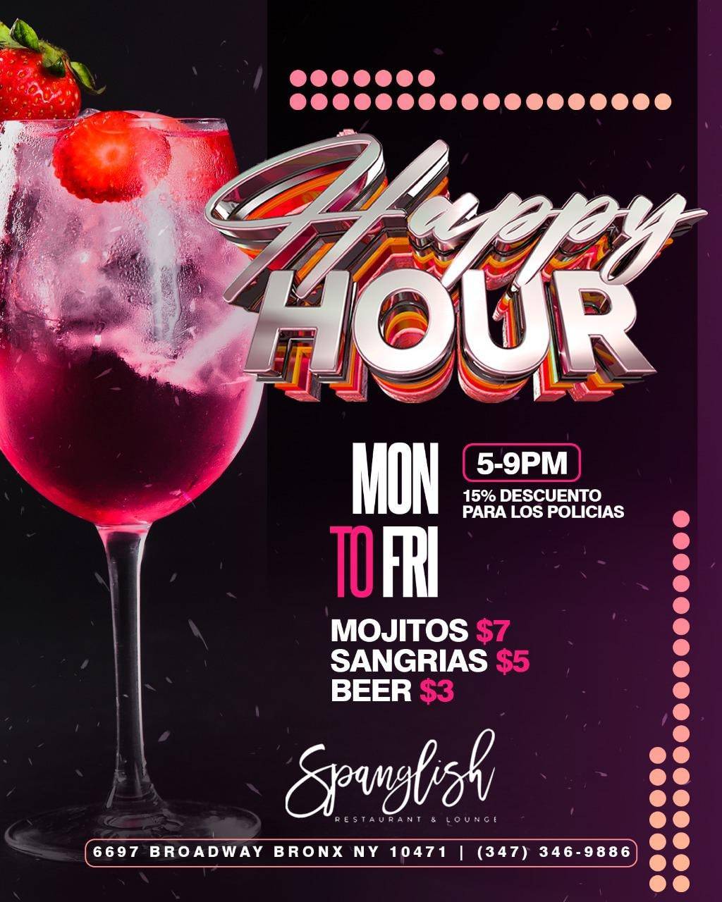 Menu at Spanglish Bar & Restaurant, Yonkers