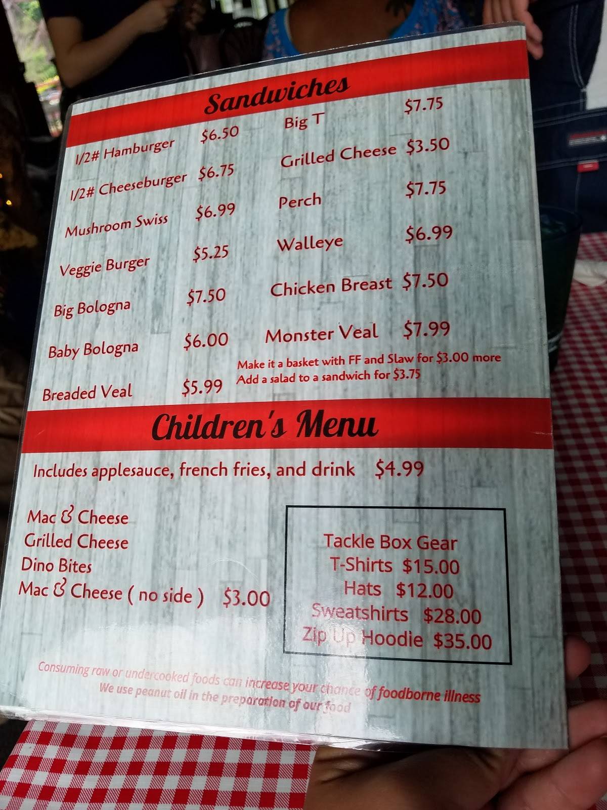 Menu at Tackle Box 2 pub & bar, Fremont, 420 Sandusky Ave