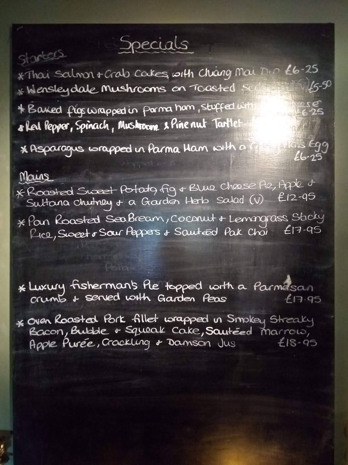Menu at The Booth Wood Inn pub & bar, Halifax