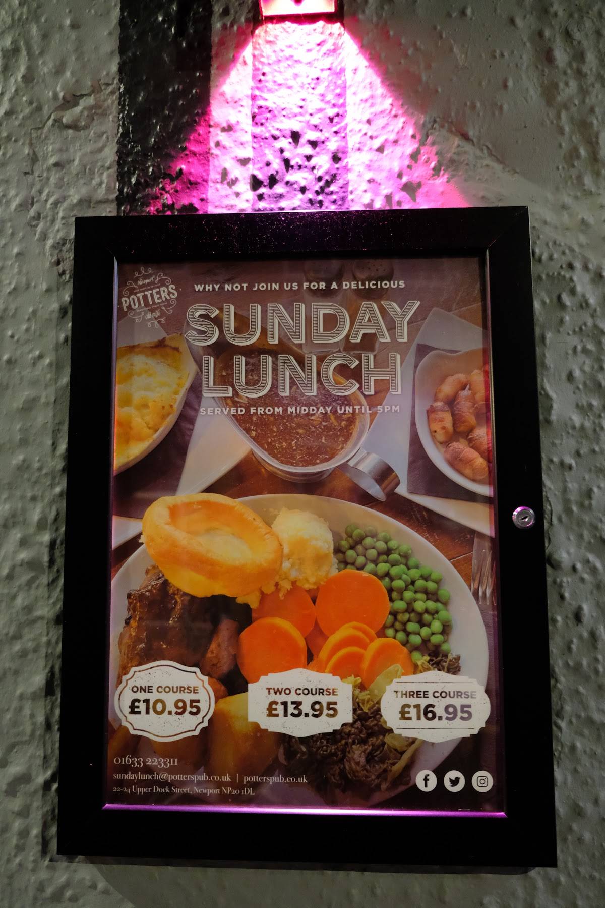 Menu at The Potters pub & bar, Newport