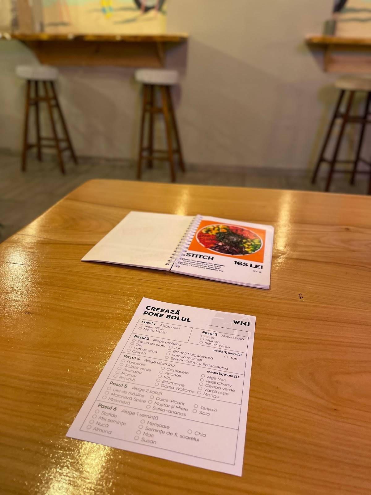 Menu at WIKI Bowl Ohana, Chisinau