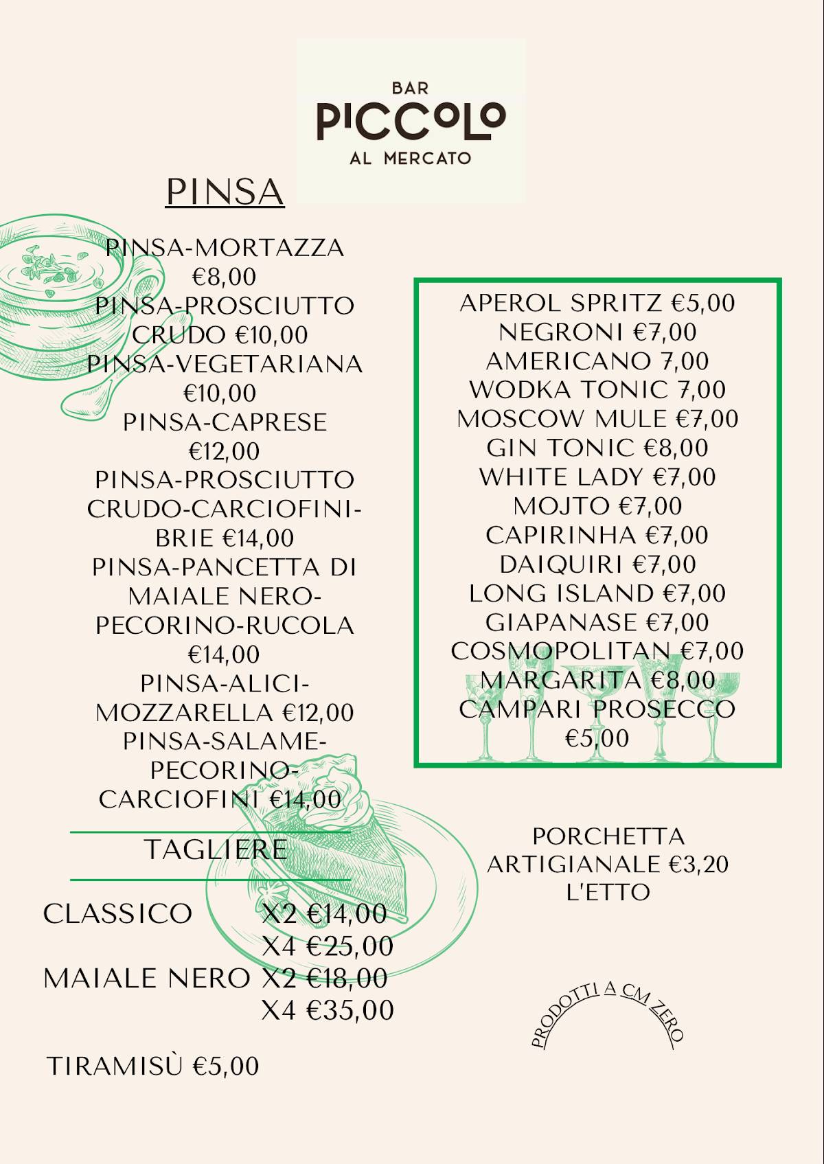 Menu da il Piccolo pub & bar, Pescara