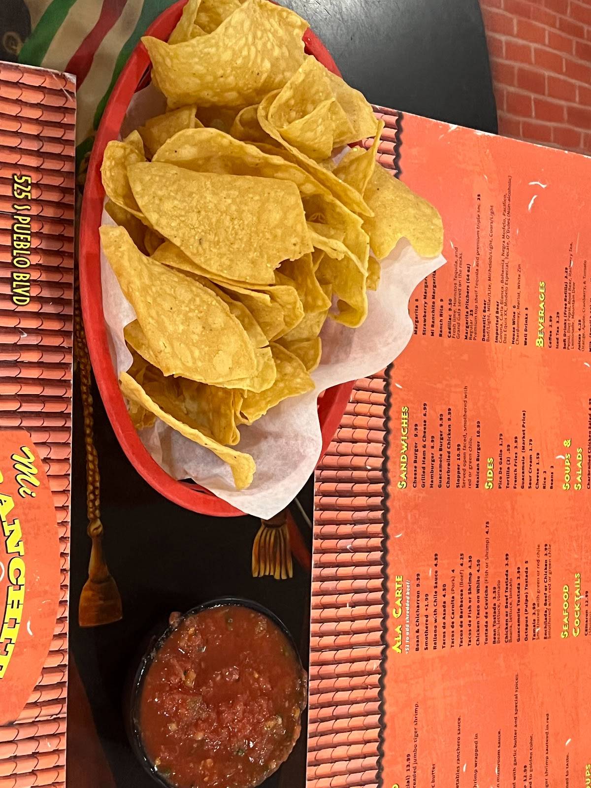 Menu at Mi Ranchito Restaurant 2, Pueblo, 525 S Pueblo Blvd