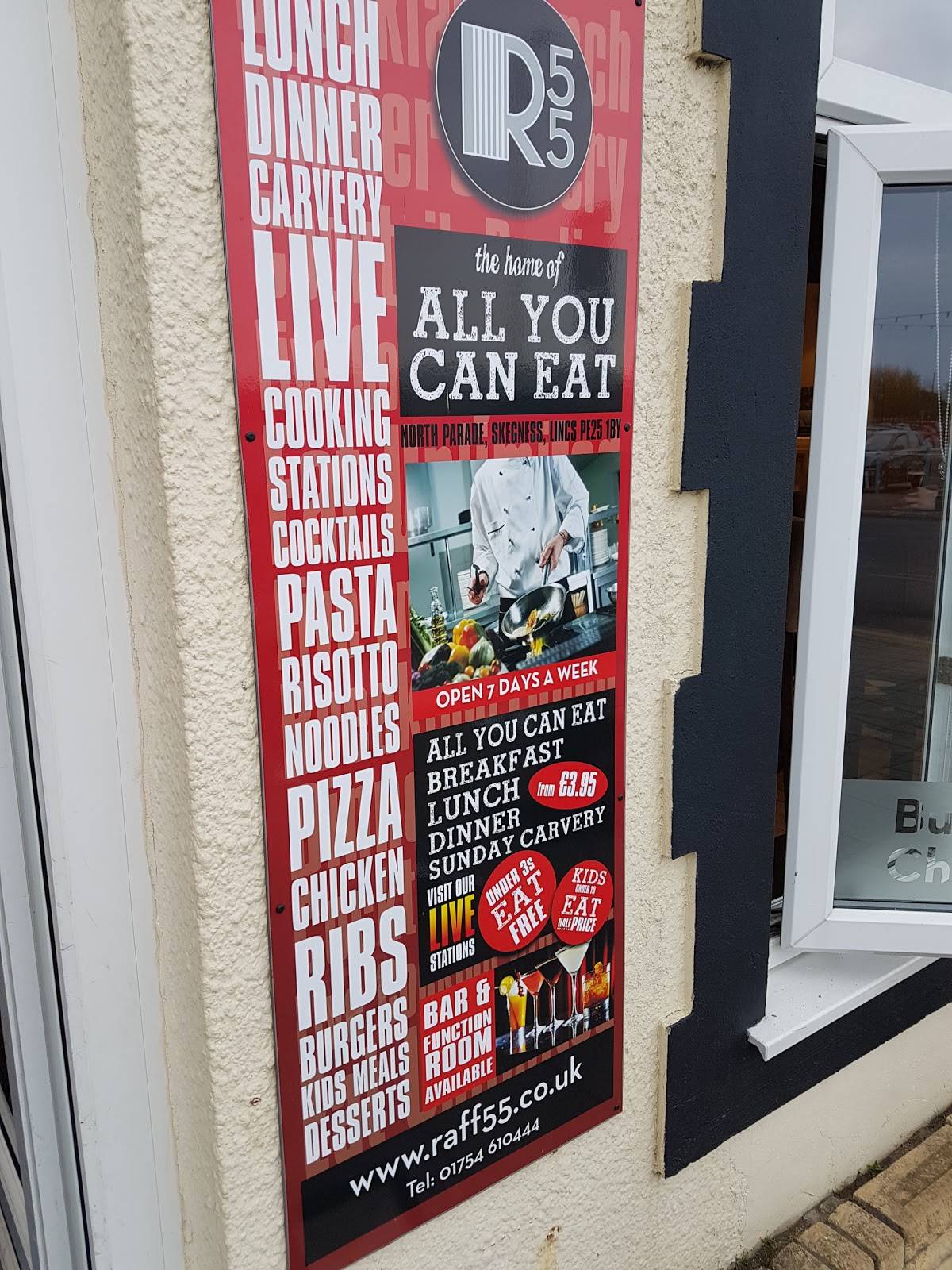Menu at Raff55 restaurant, Skegness