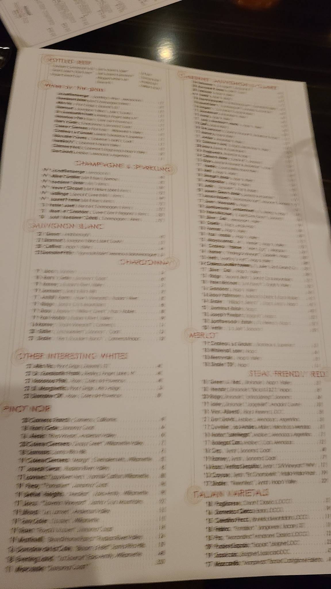 Menu at Char Steakhouse, Raritan