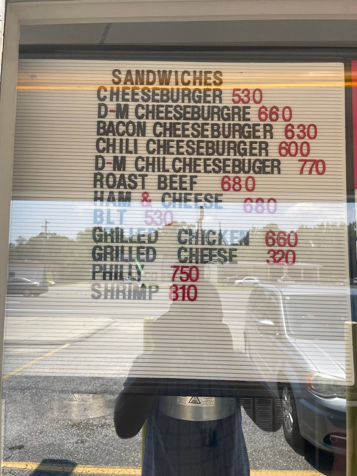 Menu at Rebel Dip restaurant, Gulfport