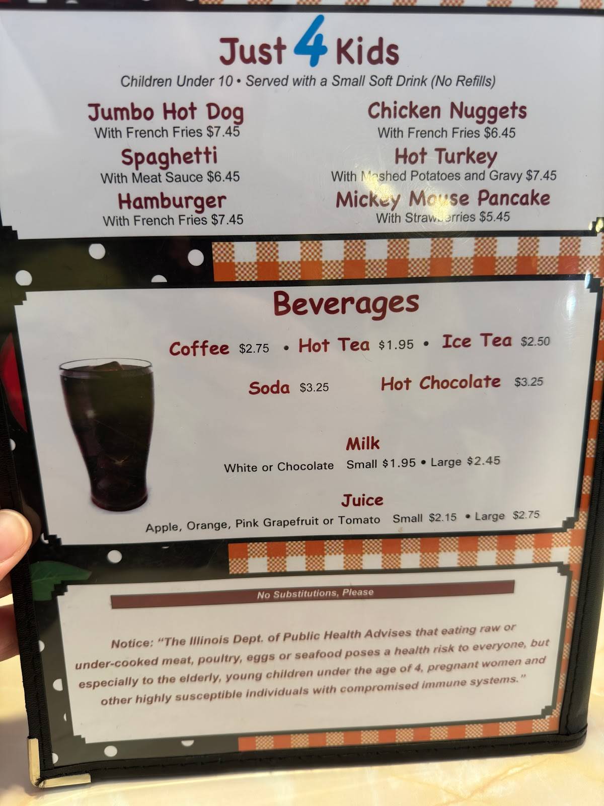 Menu at Red Apple Family Restaurant, Maryville