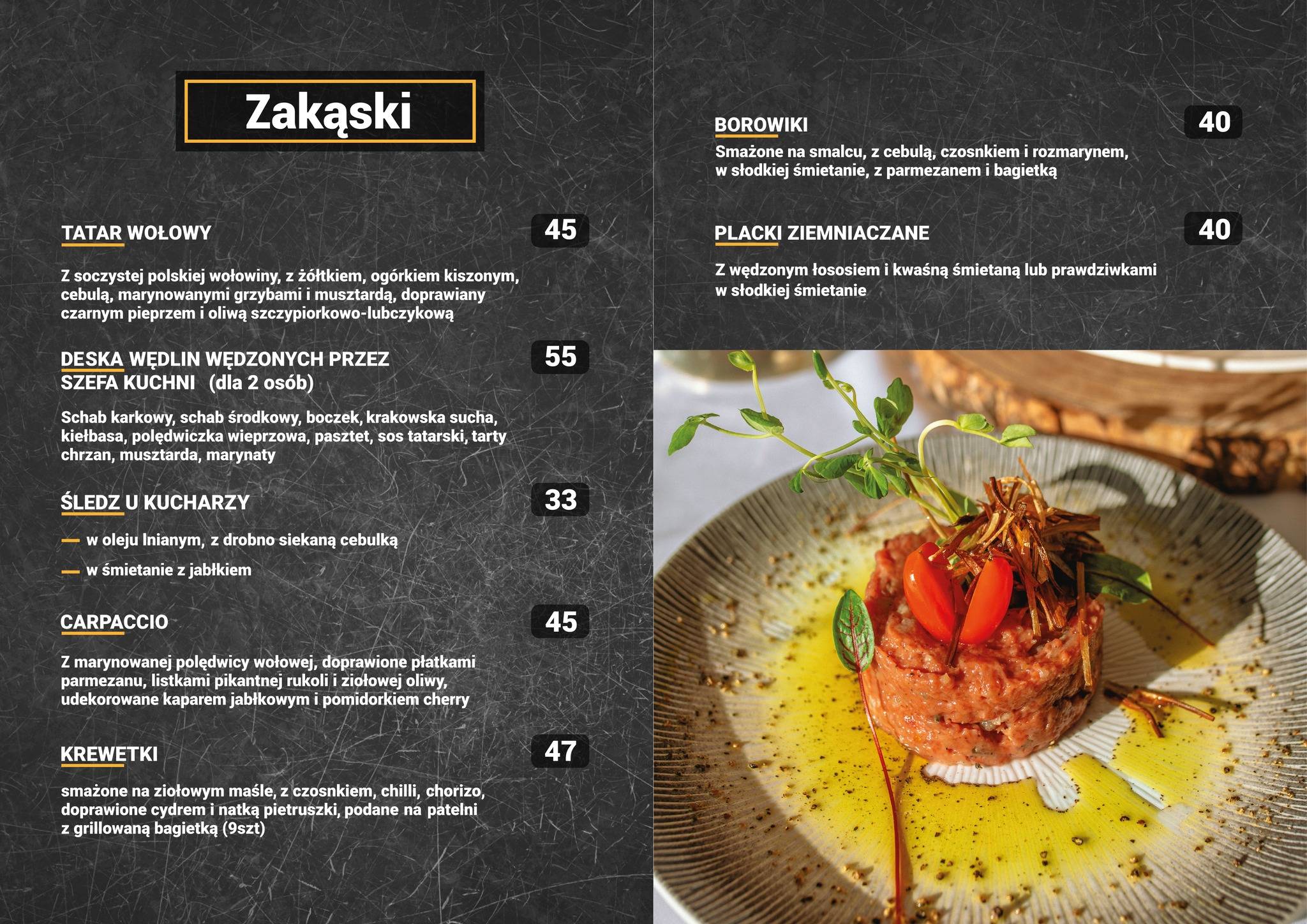 Menu at Restauracja u Kucharzy restaurant, Wyszkow