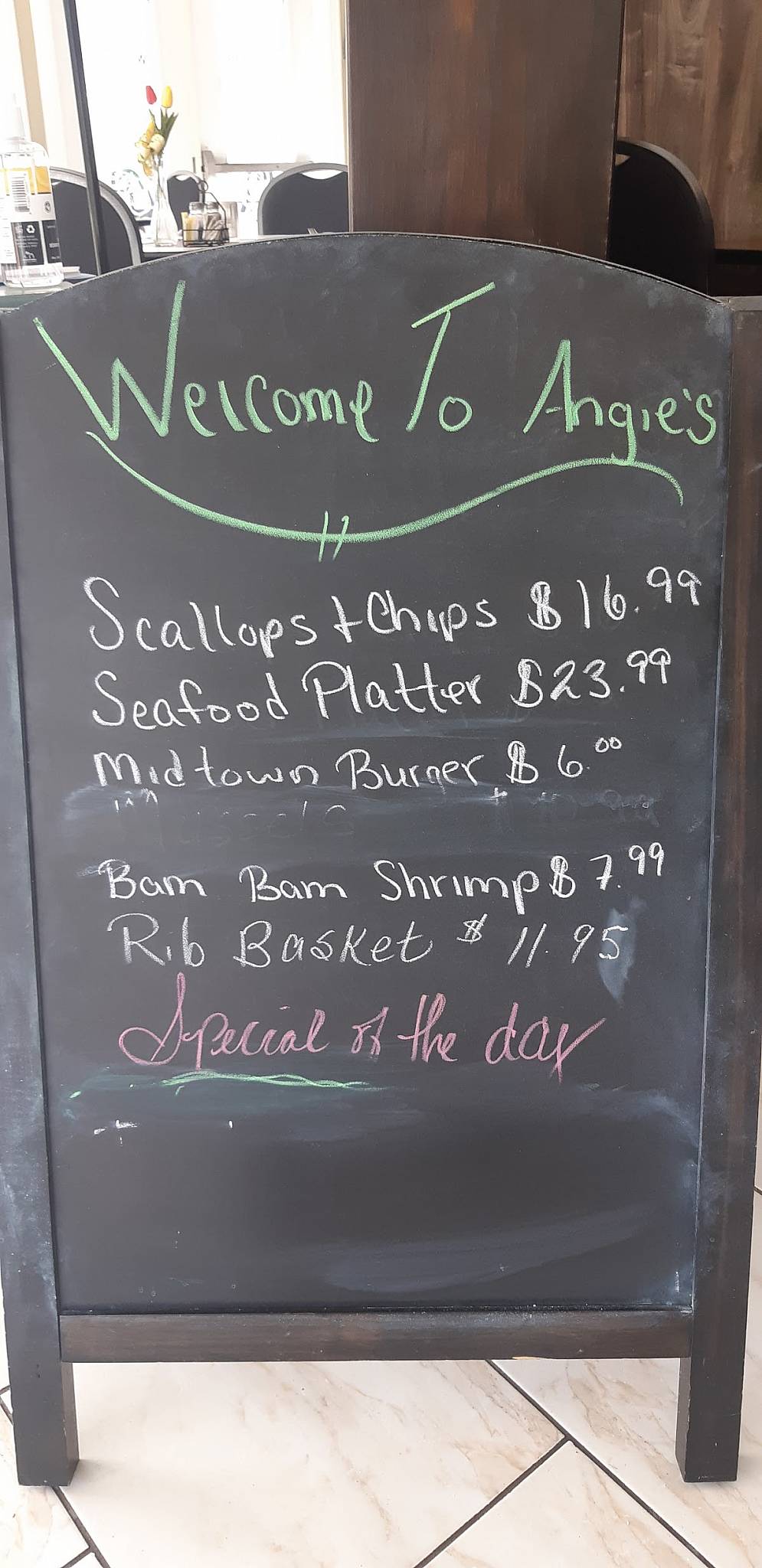 Menu at Angie's Family Restaurant, Middleton