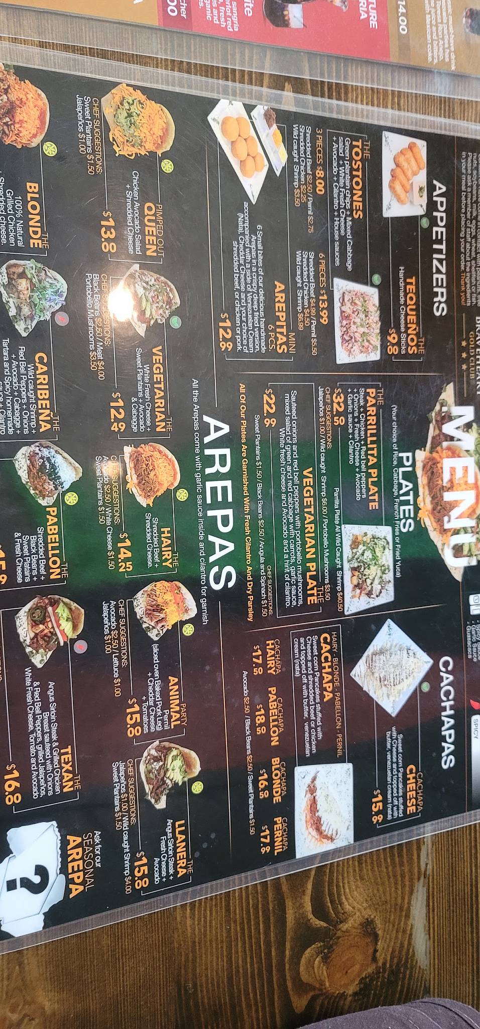 Menu at Arepitas (Round Rock) restaurant, Round Rock