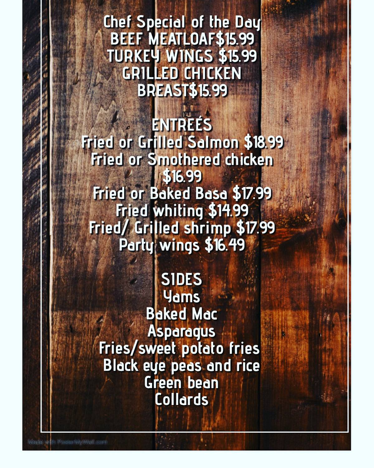 Menu at At The Table 2 Southern Restaurant, Ewing Township