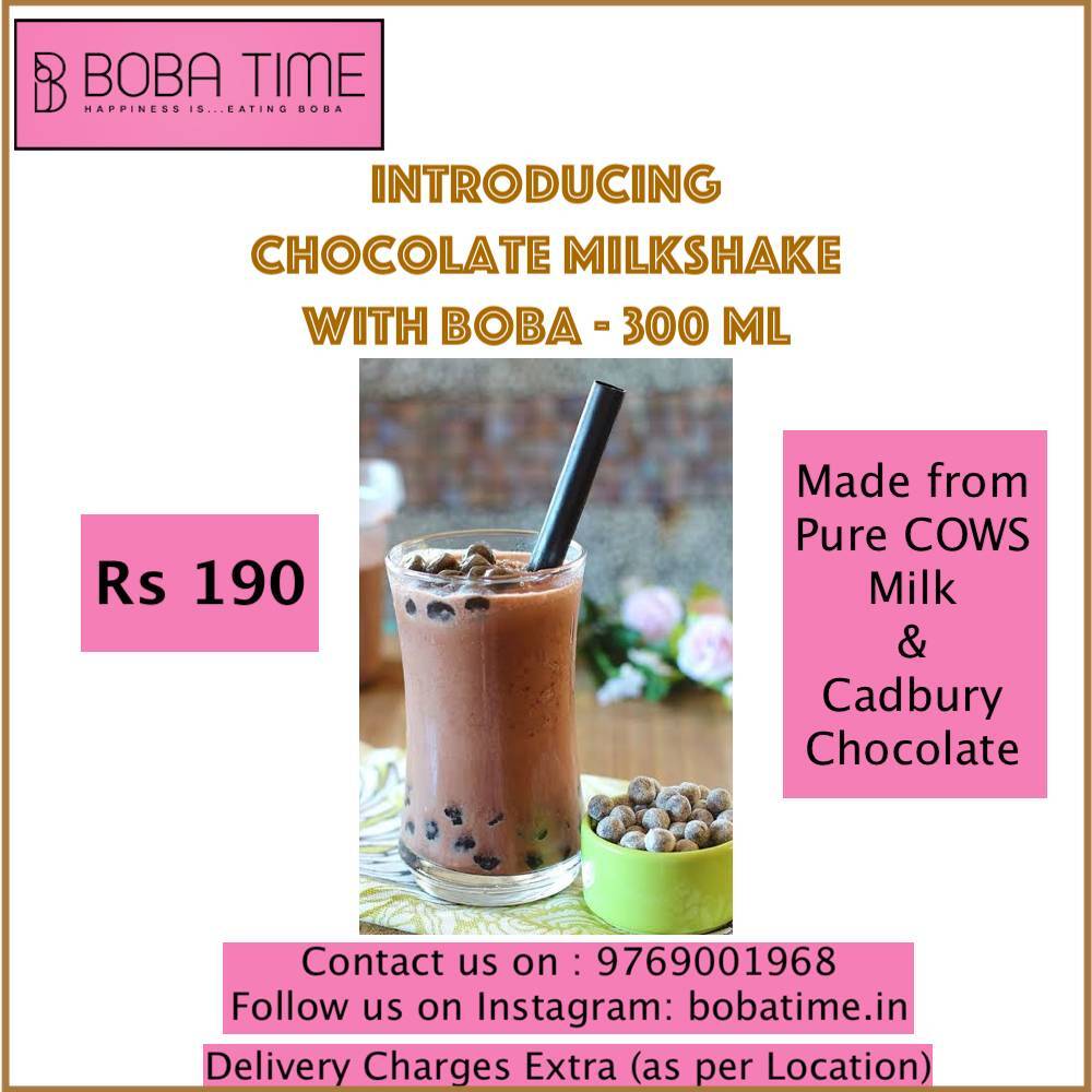 Menu at Boba Time, Bengaluru