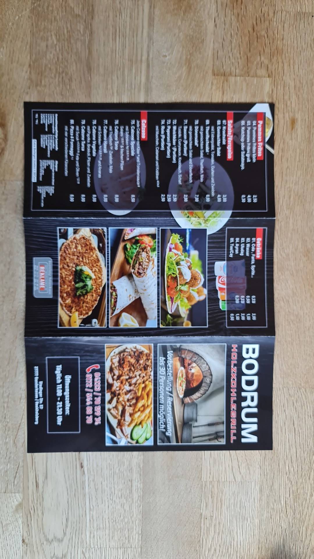 Speisekarte von Bodrum Kebaphaus restaurant, Ganderkesee