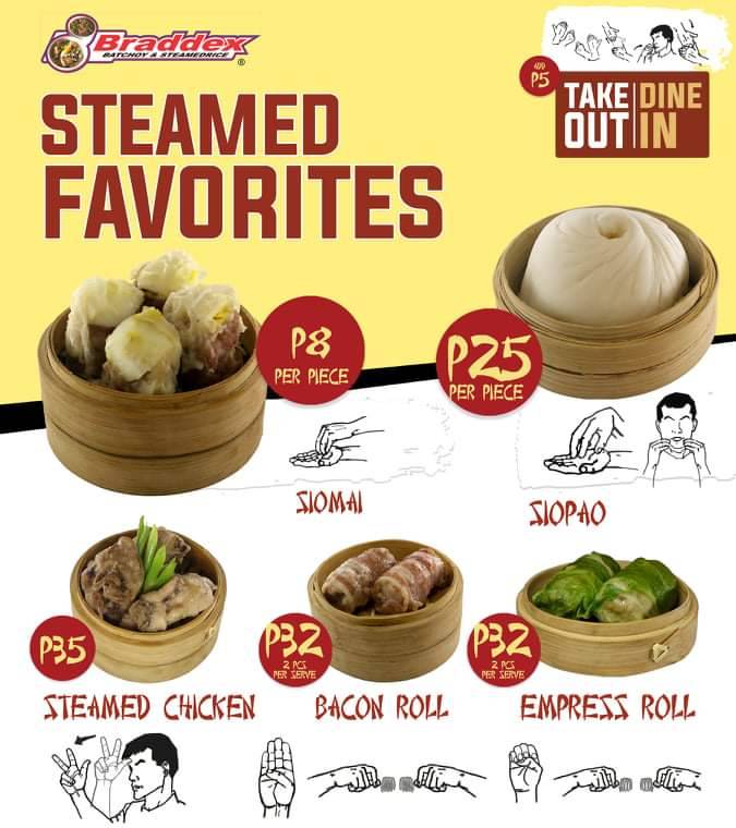 Menu at Braddex restaurant, Cebu City, 8V2C+GCV