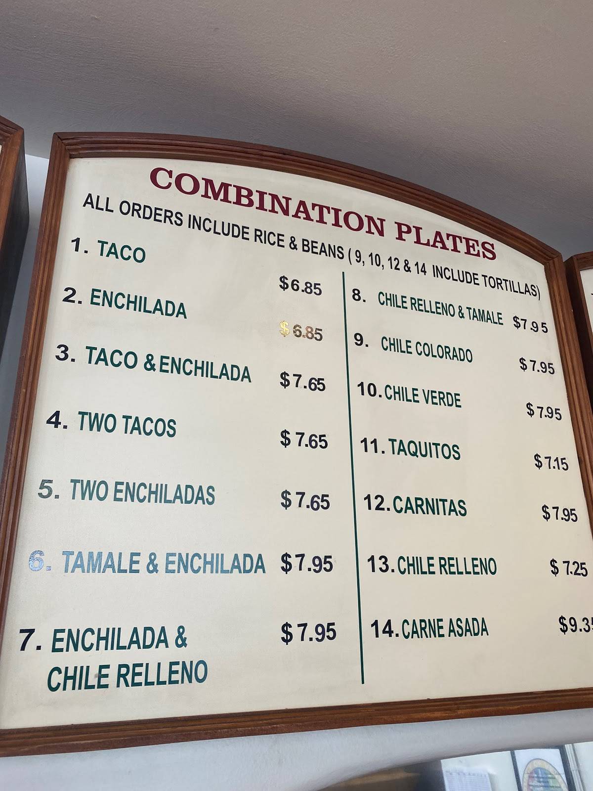 Menu at Campos Famous Burritos restaurant, Simi Valley