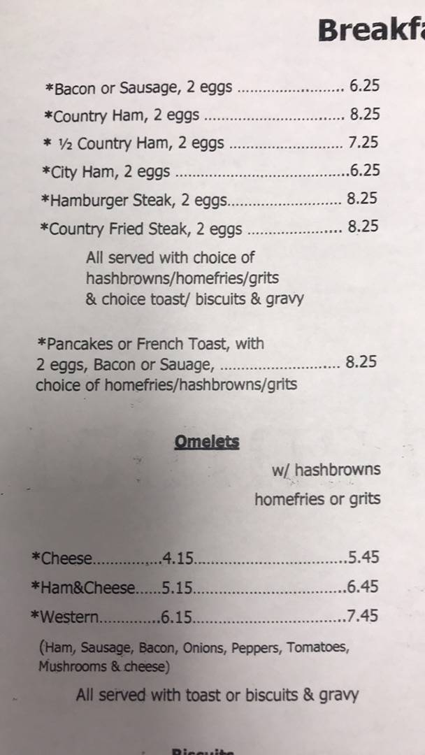 Menu at Centennial Cafe, Nashville, Centennial Blvd