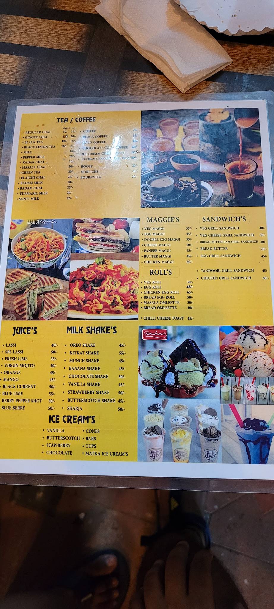 Menu at Chai Kaburlu Maisammaguda, Hyderabad