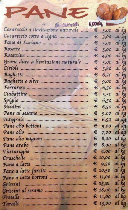 Menu da Dolce & Salato, Roma, Viale Angelico 88/D
