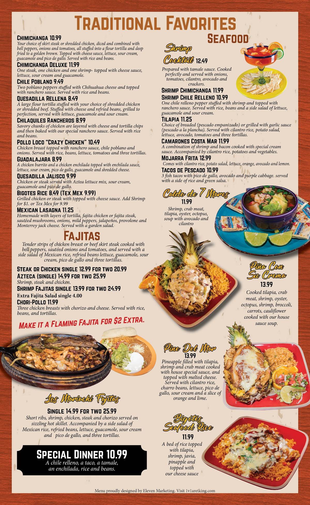 Menu at Don Bigotes Centre restaurant, Centre