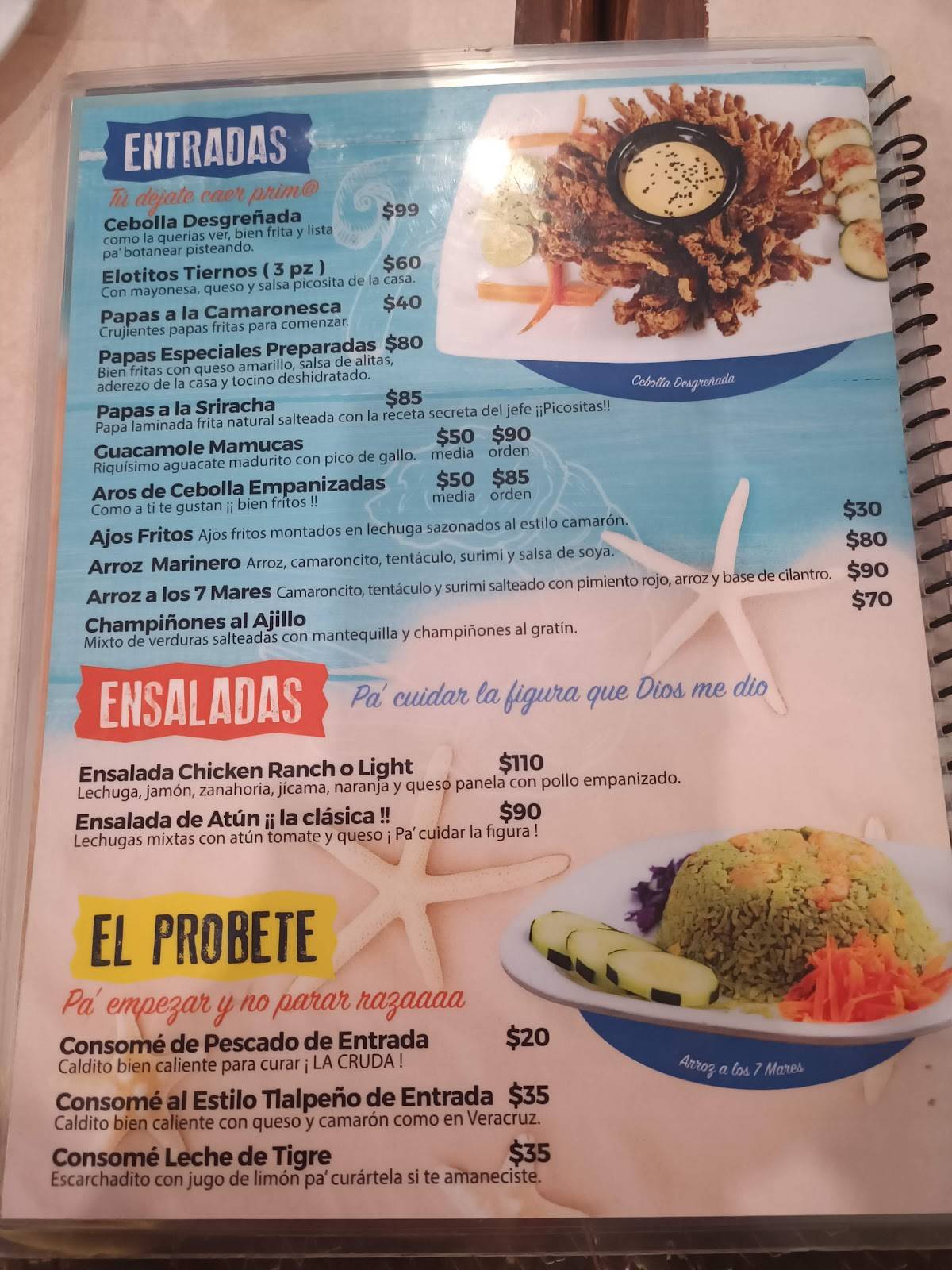 Carta del restaurante El Camarón, San Nicolás del los Garza, Av ...