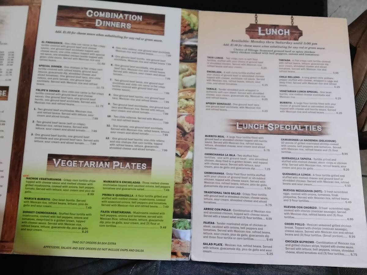 Menu at El Camino Real restaurant, Decatur, Winchester Rd