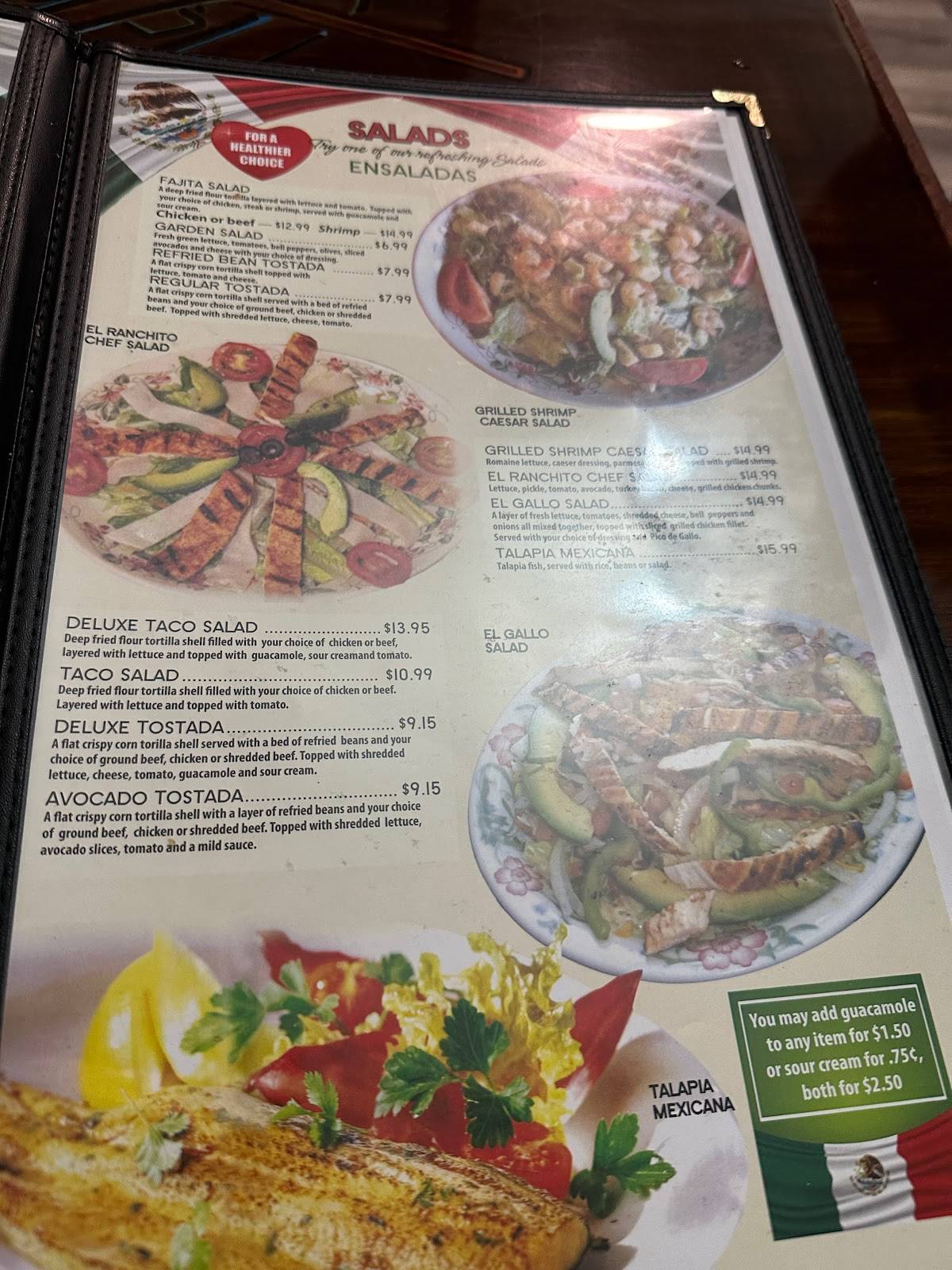 Menu at El Ranchito Family Mexican Restaurant, Lynden