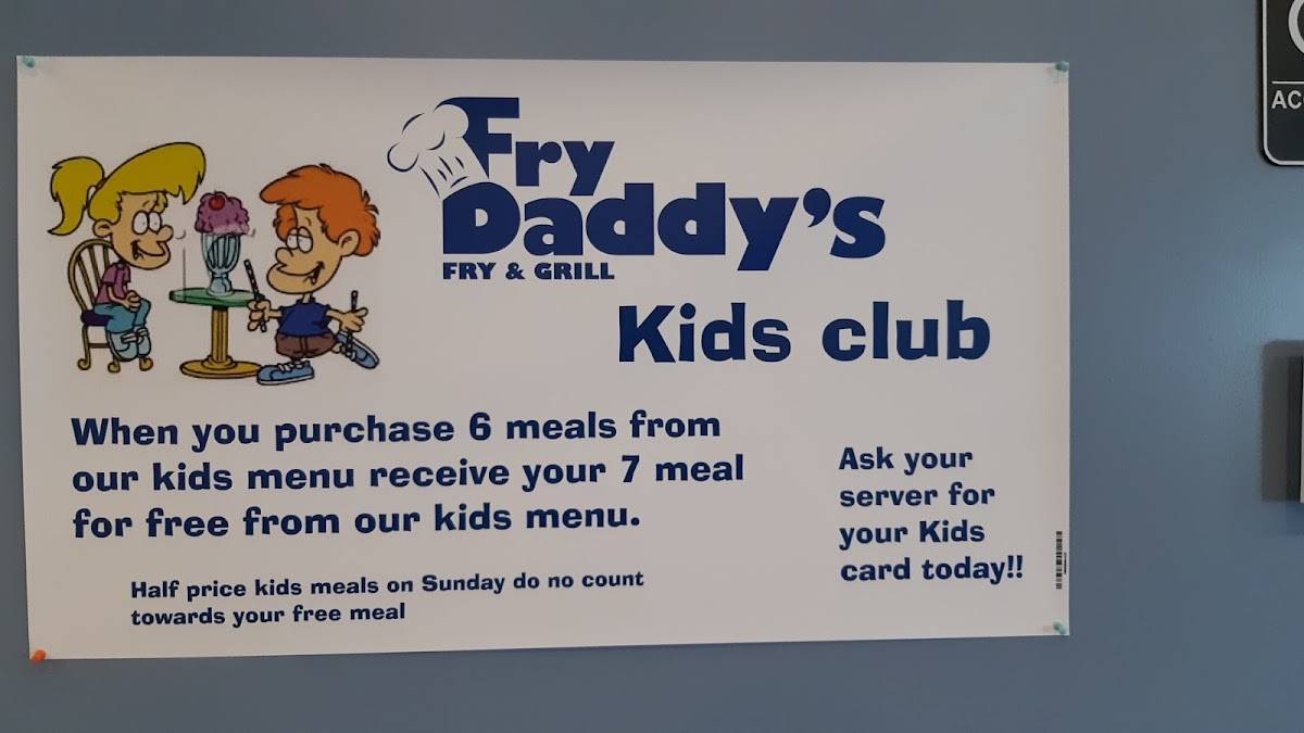 Menu at Fry Daddy’s - Fry & Grill restaurant, Middle Sackville