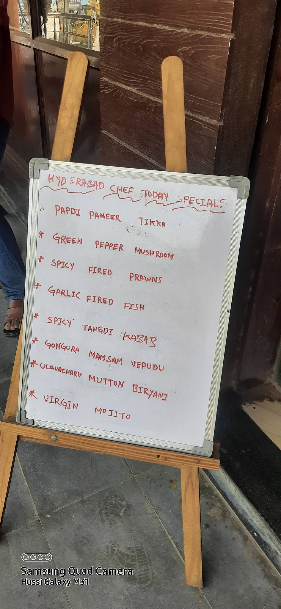 Menu at Hyderabad Chefs, Nandyal