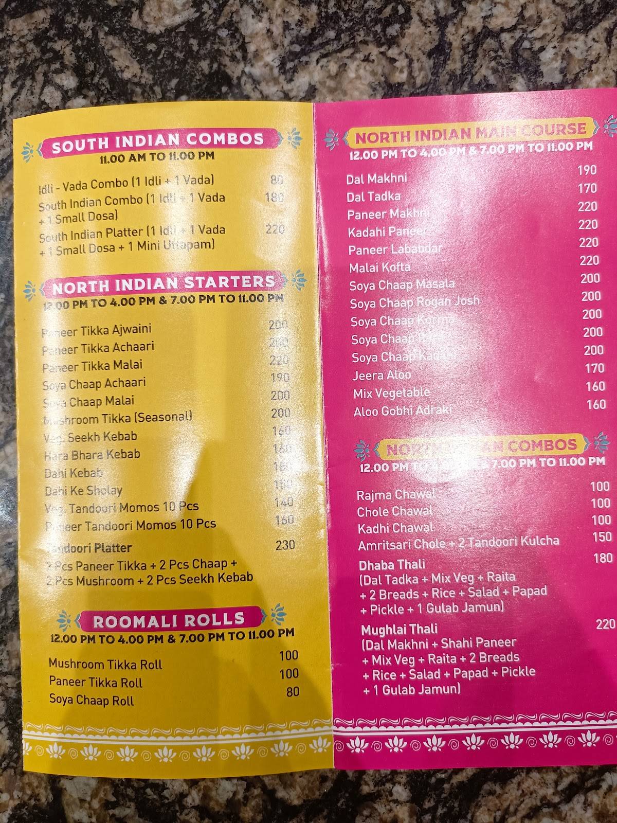 Menu at Indian Dhaba Company, Noida, CLUB