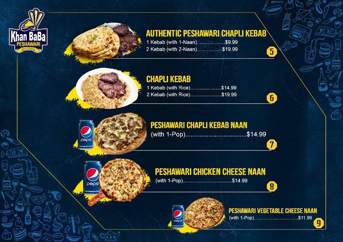 Menu at Khan Baba Peshawari restaurant, Vaughan, Hwy 7 #1