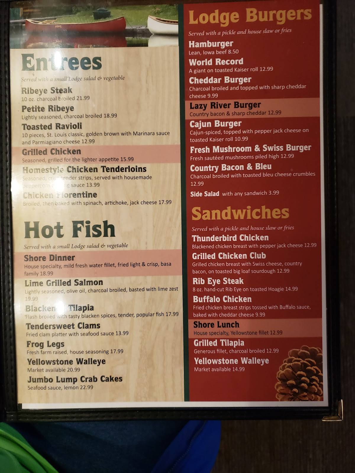 Menu at Lazy River Grill restaurant, Manchester