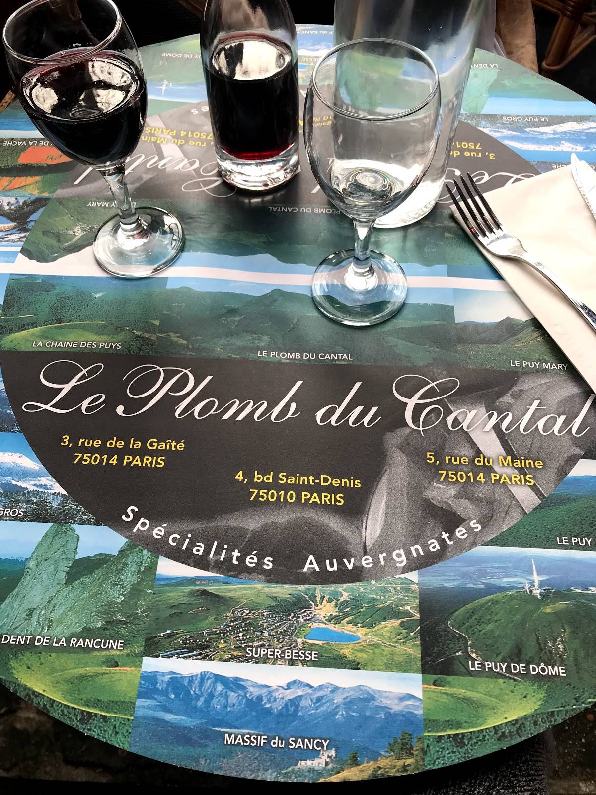 Menu au Le Plomb du Cantal Rive Droite restaurant, Paris, 4 Boulevard ...
