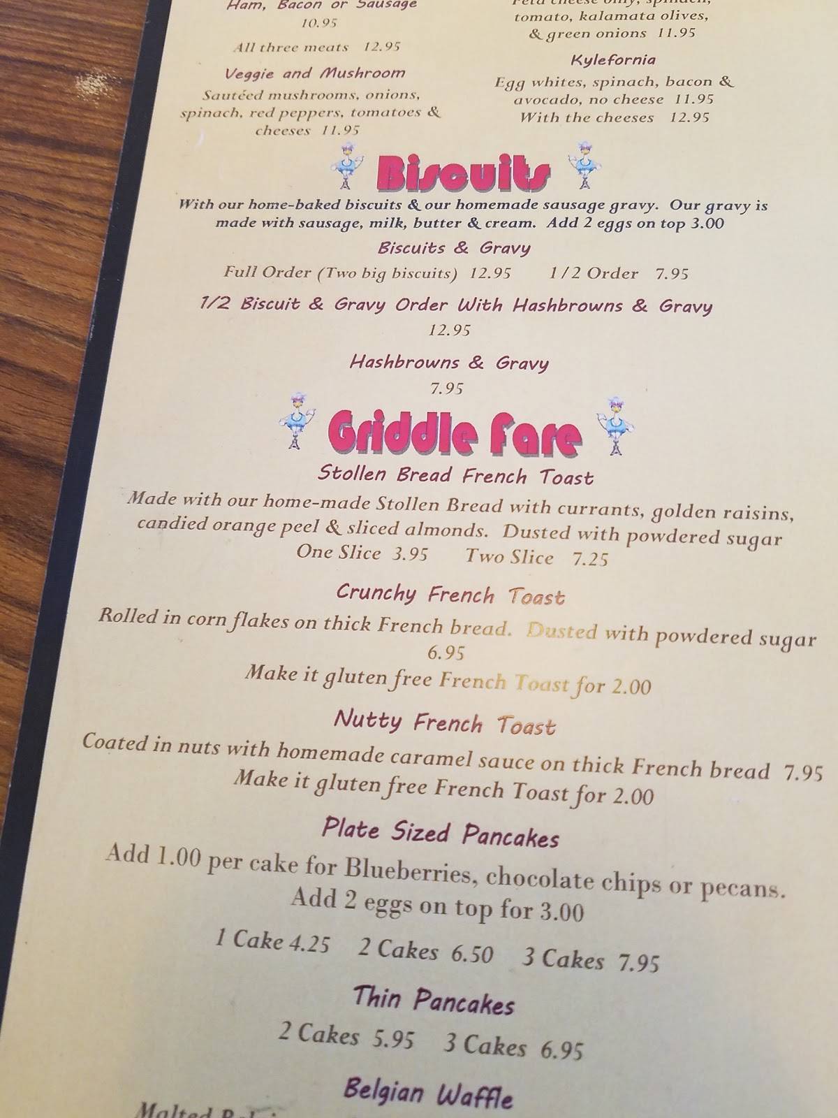 Menu at Little Brown Hen Cafe, Florence