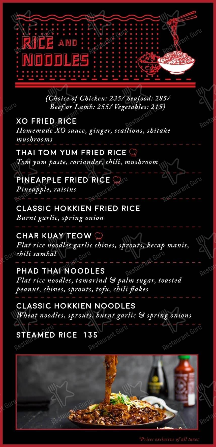 Menu at Little Soi, Ernakulam