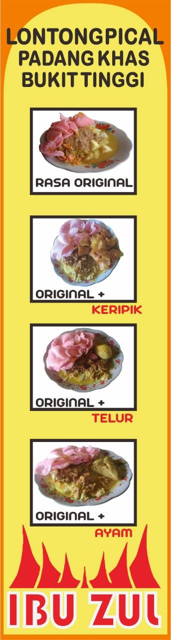 Menu at Lontong Pical Padang Khas Bukit Tinggi "Ibu Zul" restaurant ...