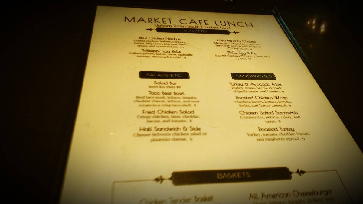 Menu at Market Cafe, Louisville, W Main St