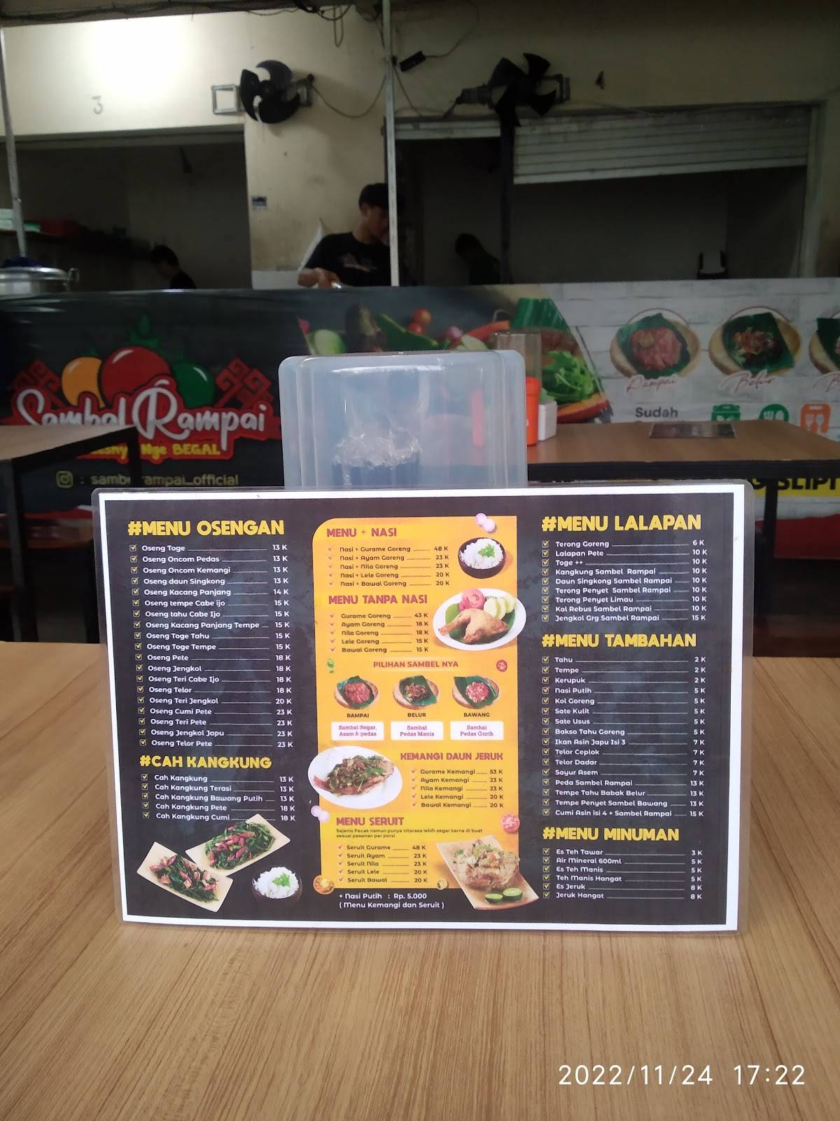 Carta del restaurante Nyambel Rampai Geh - Slipi, West Jakarta
