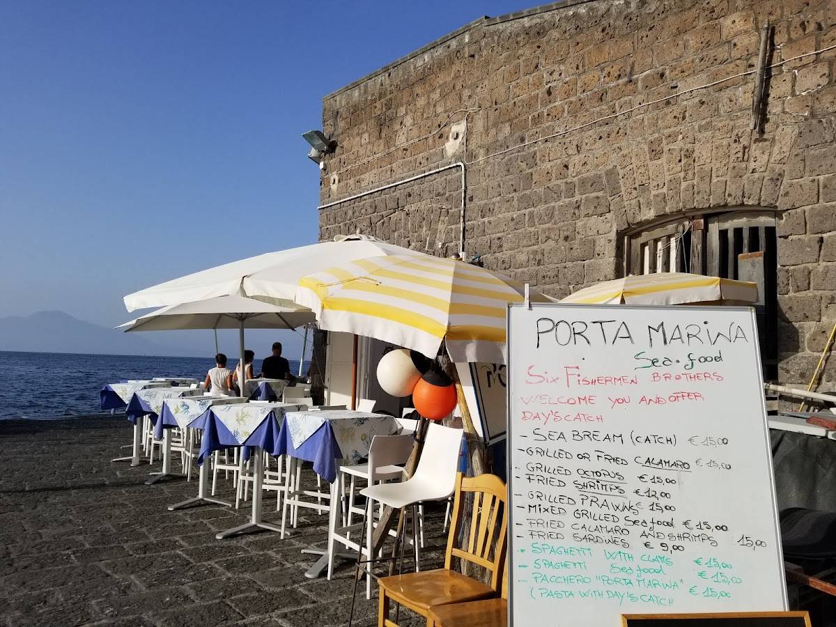 Menu at Porta Marina Seafood restaurant, Sorrento, Via Marina Grande