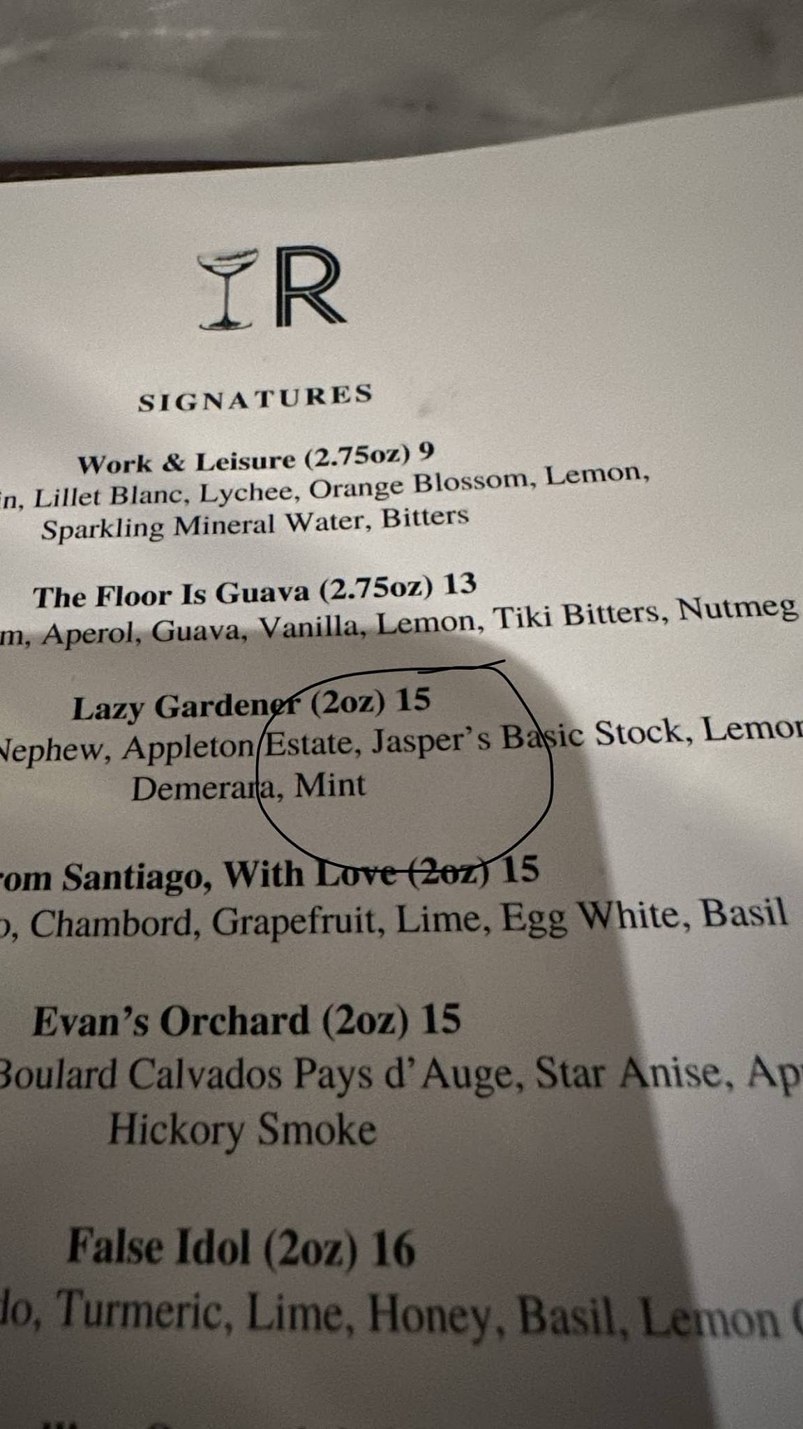 Menu at Rapscallion and Co. restaurant, Hamilton