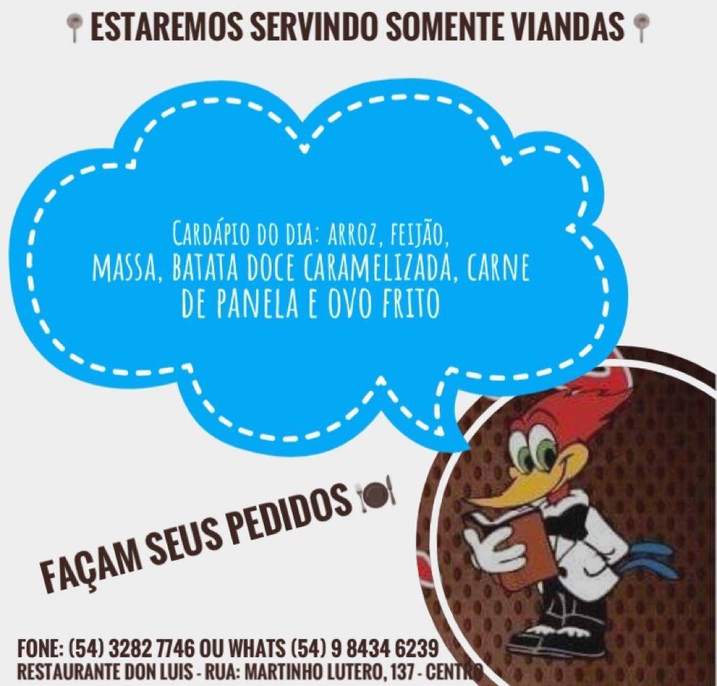Menu em Restaurante Don Luis Livi, Canela