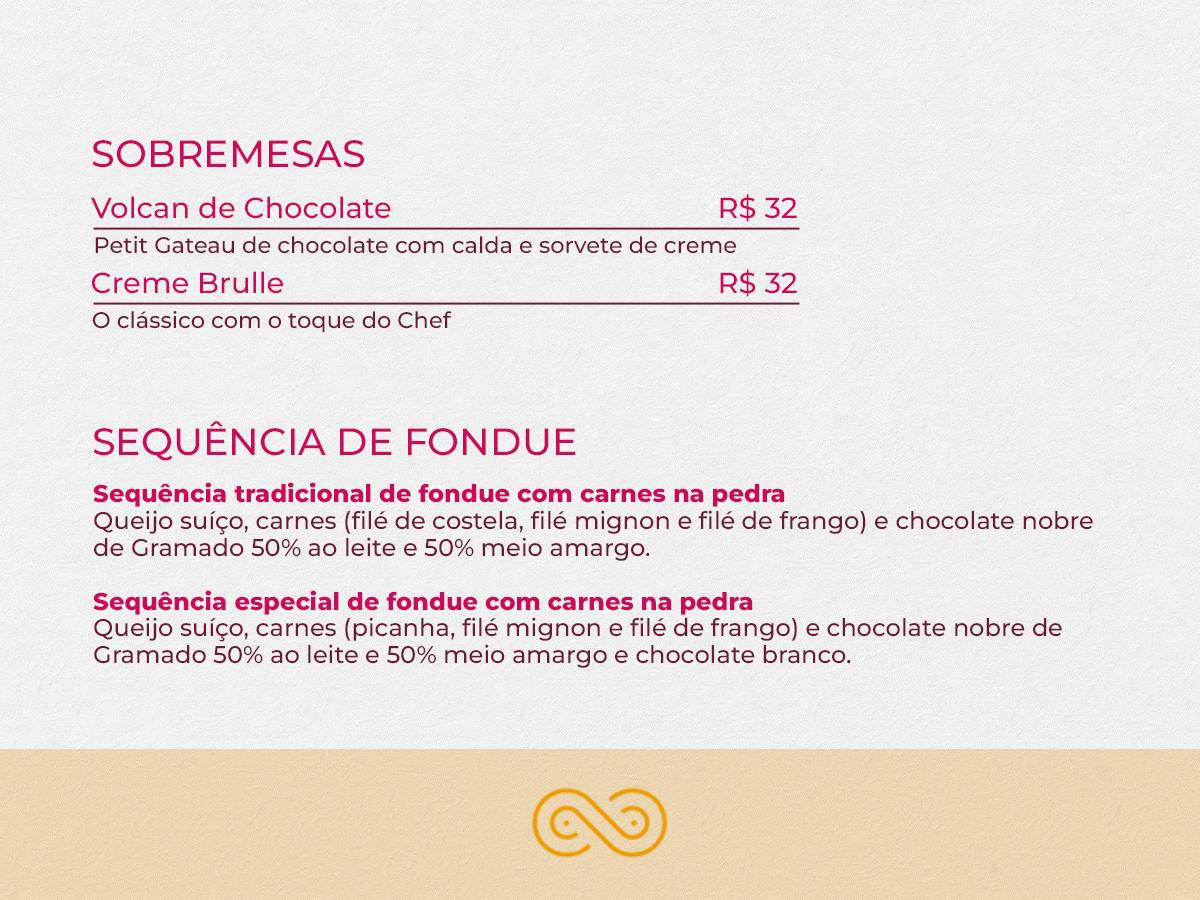 Menu em Primitivo Bistrô restaurante, Canela