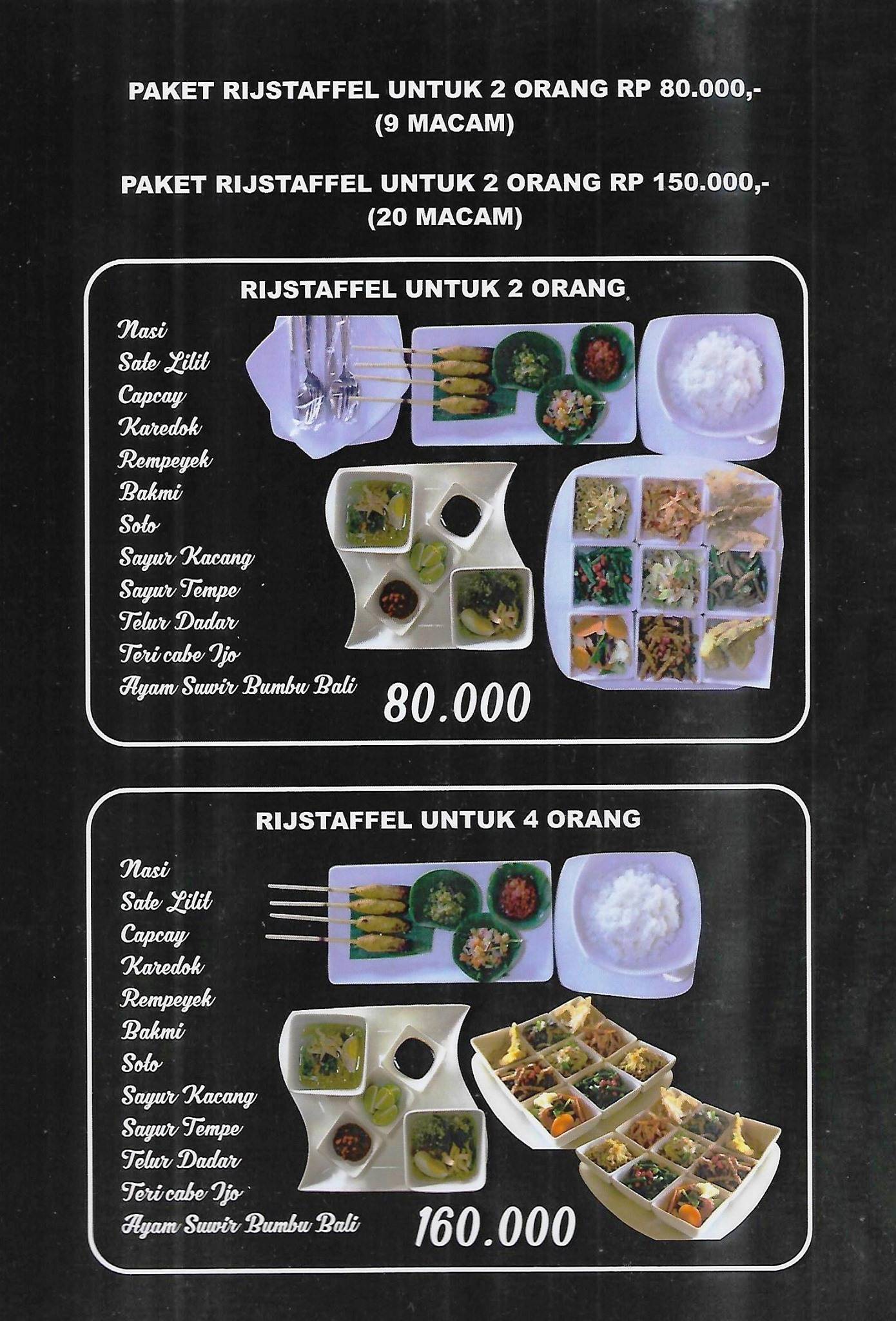 Menu at Rosella Kitchen (by Richie) Yogyakarta restaurant, Yogyakarta