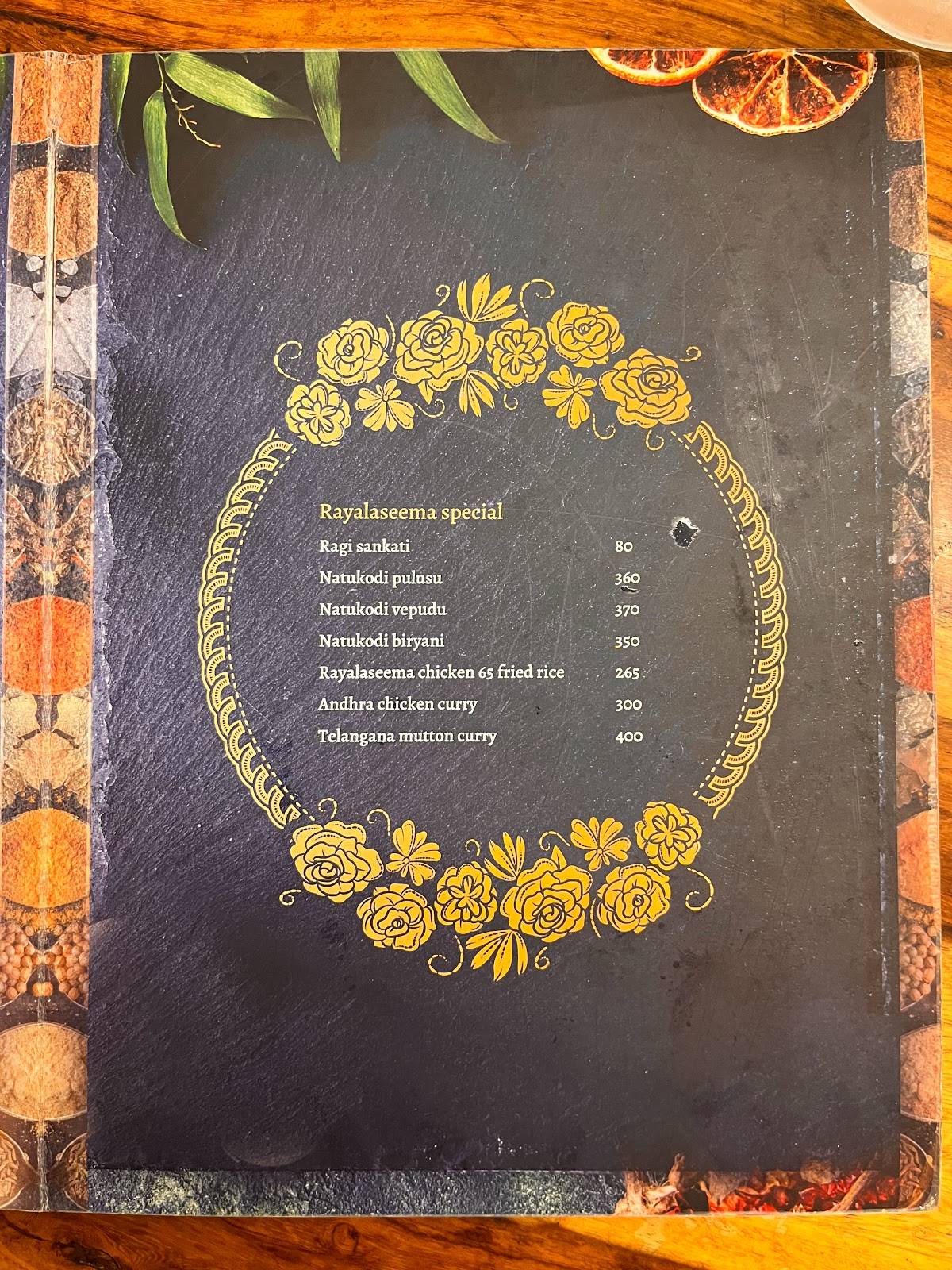 Menu at THE KITCHEN GARDEN, Nandyal