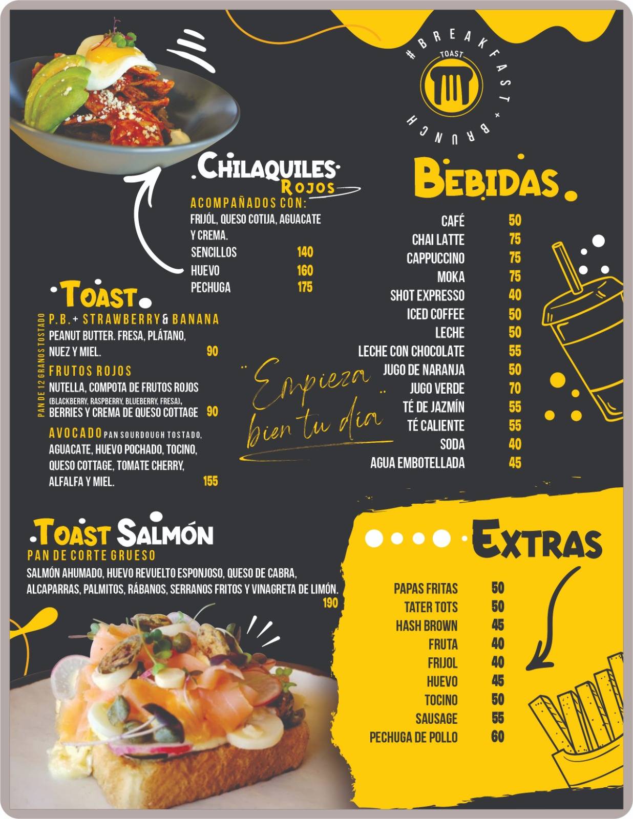 Carta del restaurante TOAST MXLI, Mexicali, Calzada Justo Sierra Nueva ...
