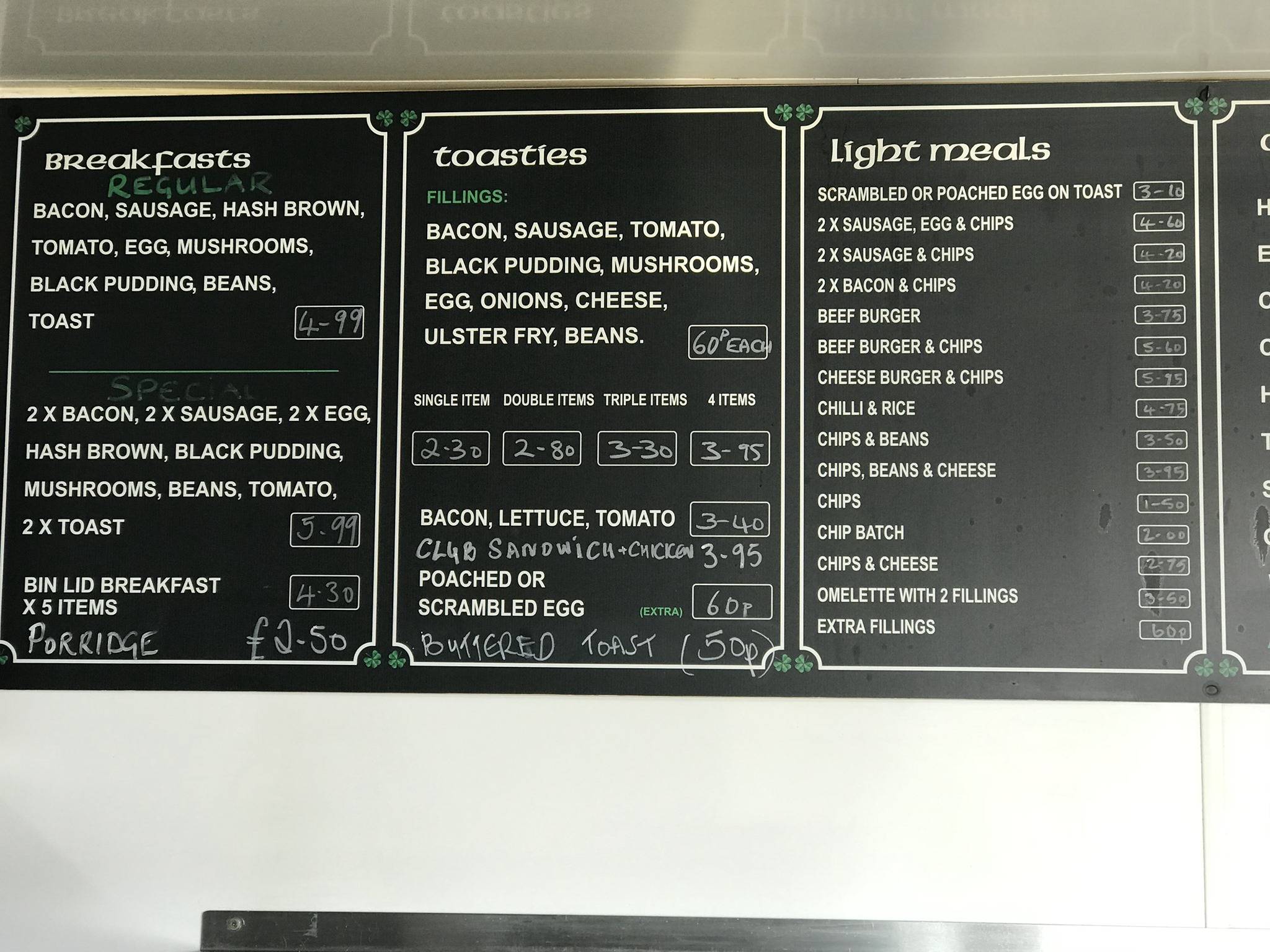 Menu at The Galley restaurant, Birkenhead
