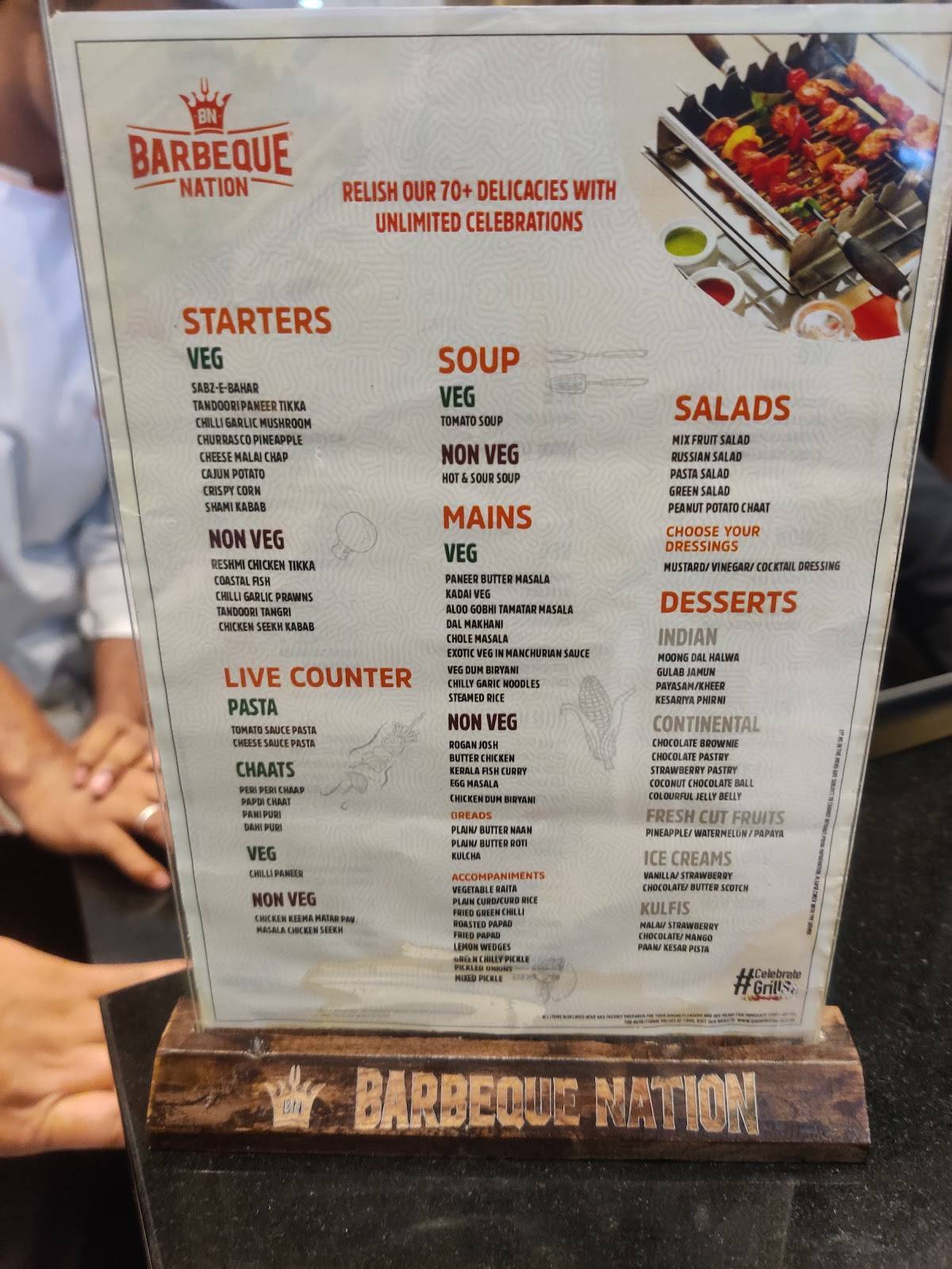 Menu at The Grillax Lulu Mall Kochi, Kochi